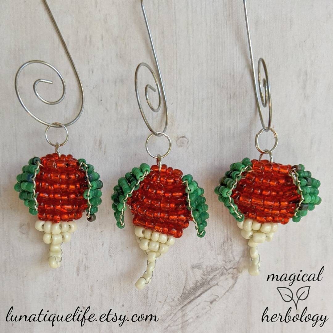 Slightly Magical Beaded Radish Ornament - Etsy
