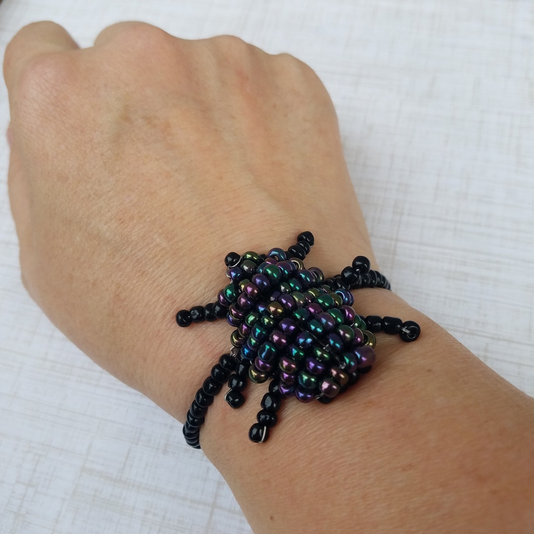 Beaded Beetle Growth Charmed Bracelet - Etsy