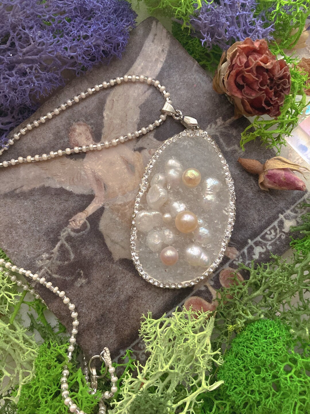 Cluster of Pearls Necklace / Angelic and Ethereal Fairycore Jewelry ...