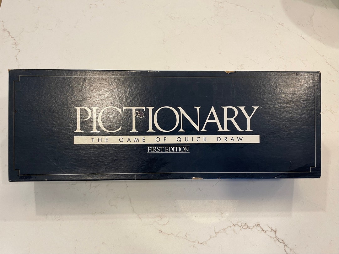 1985 Excelente juego completo de dibujo rápido Pictionary primera ...