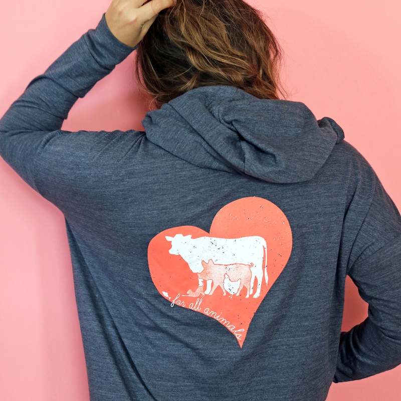 Blue Vegan Sweatshirt - Etsy