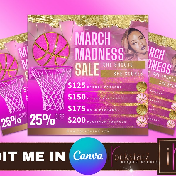 Basketball Banner Canva Template - Etsy