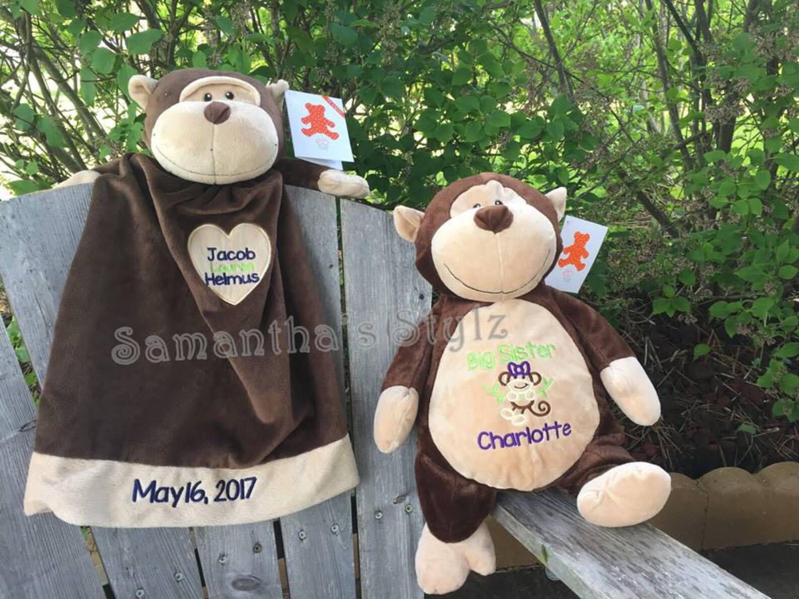 Monkey Gift Personalized Monkey Toy Monkey Large Monkey - Etsy