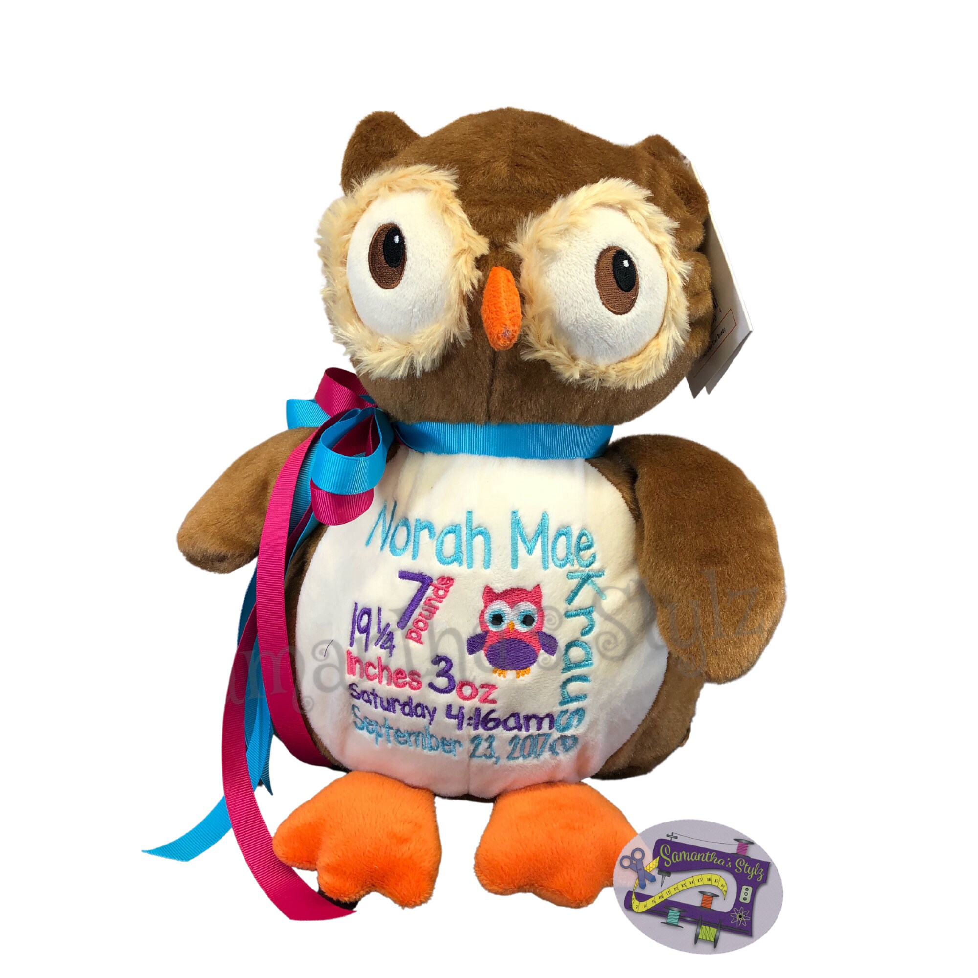 Owl Soft Toy Personalized Soft Owl Owl Children's Toy - Etsy UK
