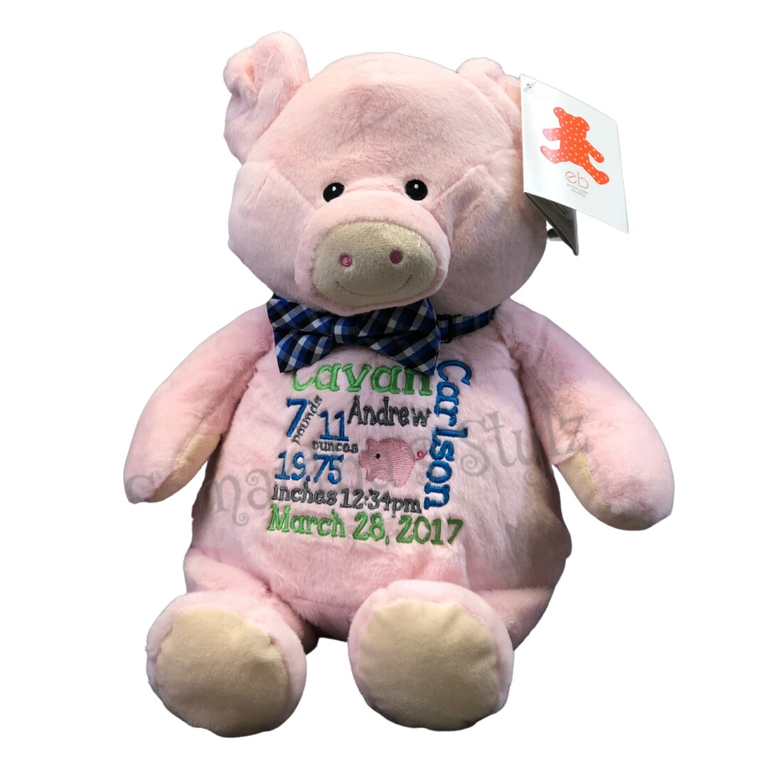 Pink Pig, Personalized Pink Pig, Pink Baby Pig, Pink Piglet Baby Pig ...