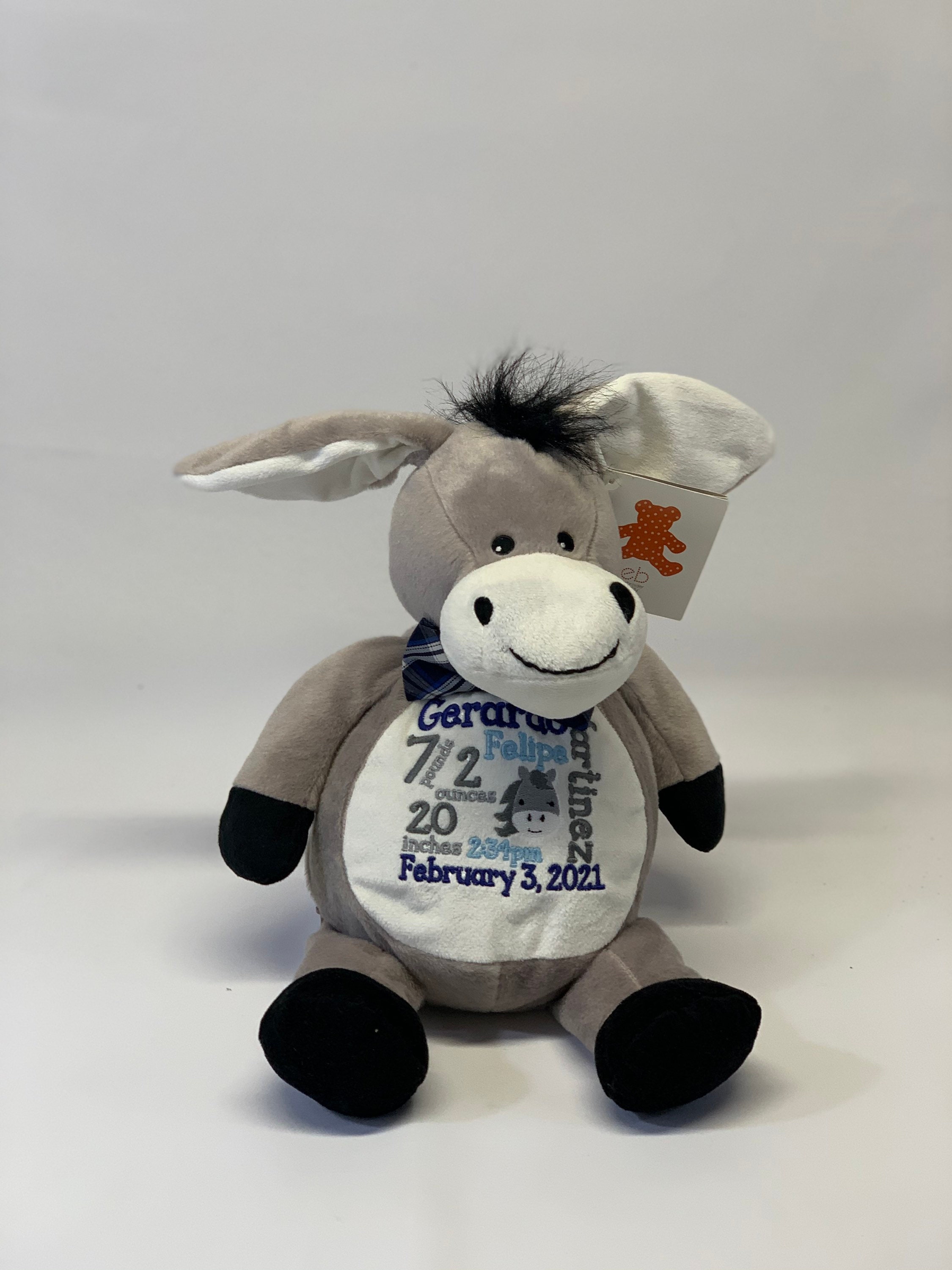 Personalized Donkey Grey Donkey Childrens Donkey Toy Large | Etsy