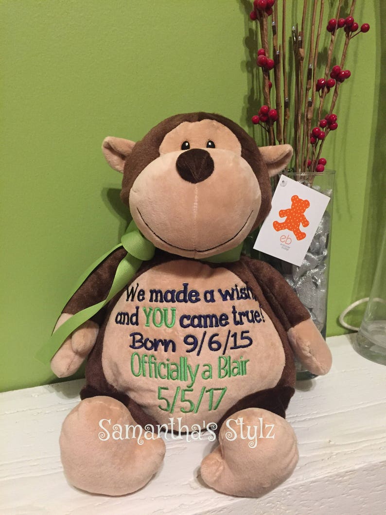 Monkey gift personalized monkey Toy monkey large monkey | Etsy