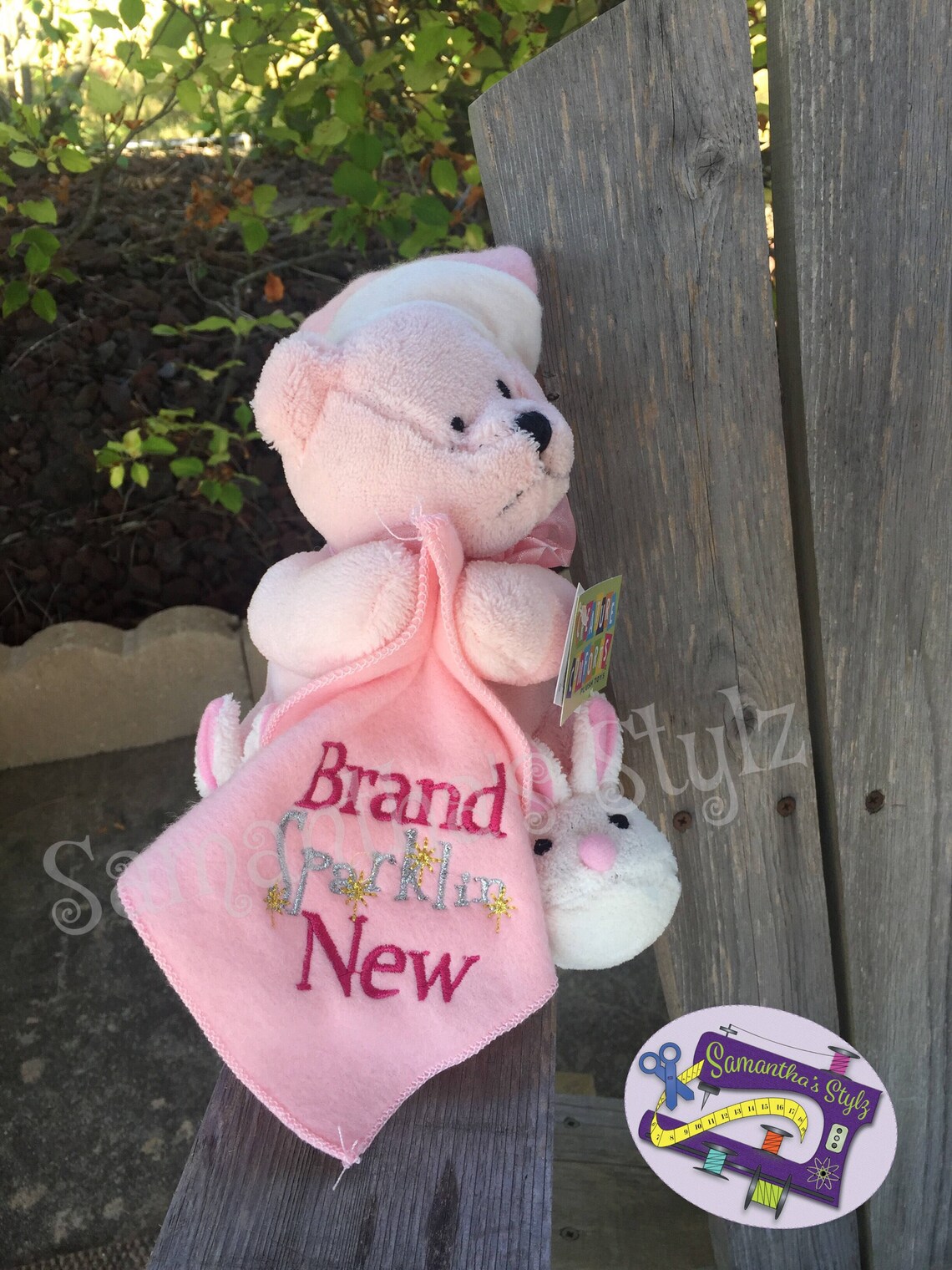 Pink Baby Bear Woodland bedroom decor New baby gift Baby | Etsy