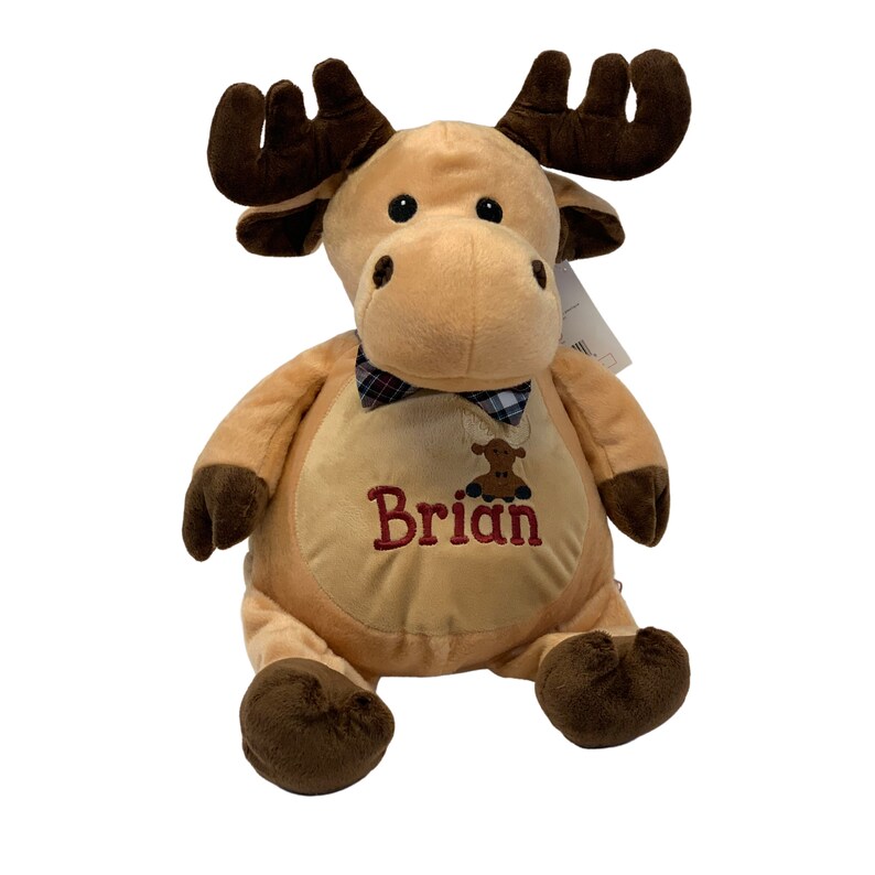 Personalized Stuffed Moose, Personalized Adoption Gift, Woodland Animal ...