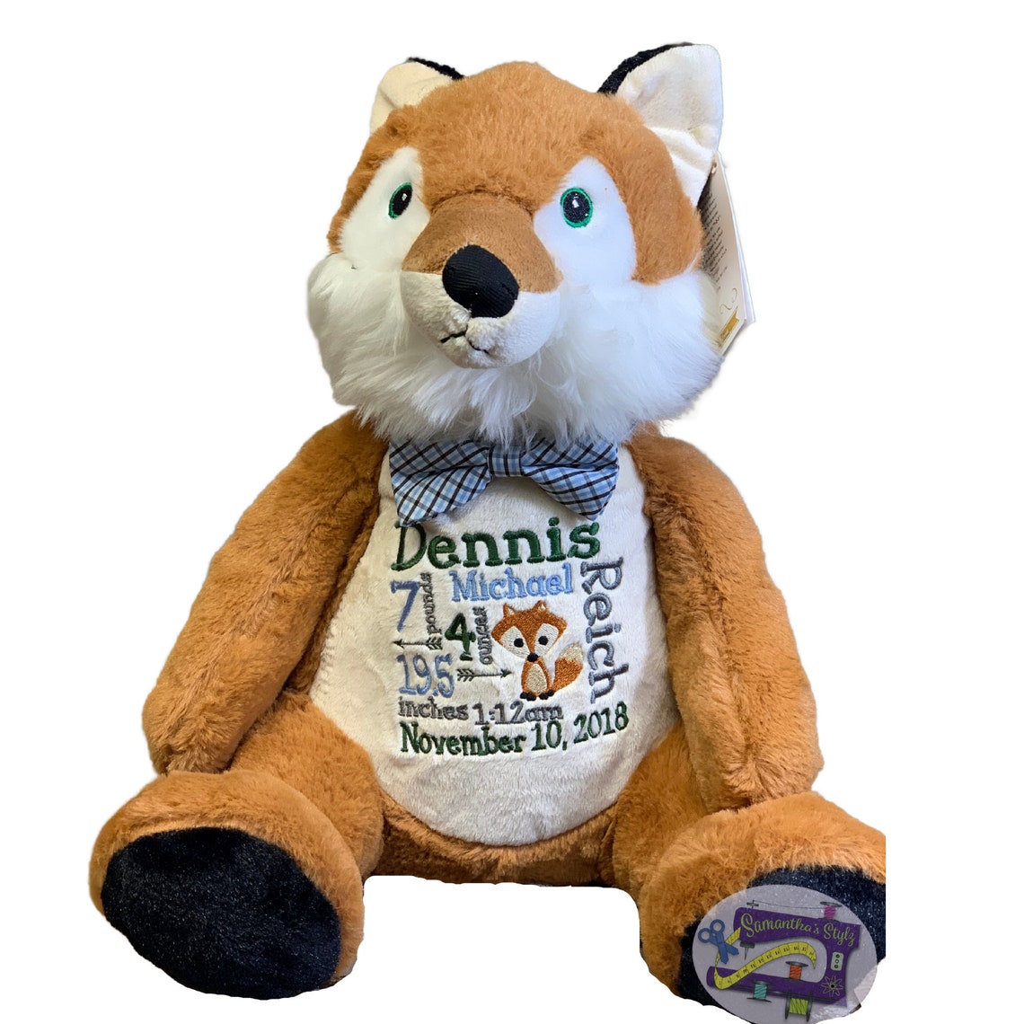 Personalized Stuffed Fox, Personalized Fox, Fox Toy, Soft Toy, Soft Toy ...
