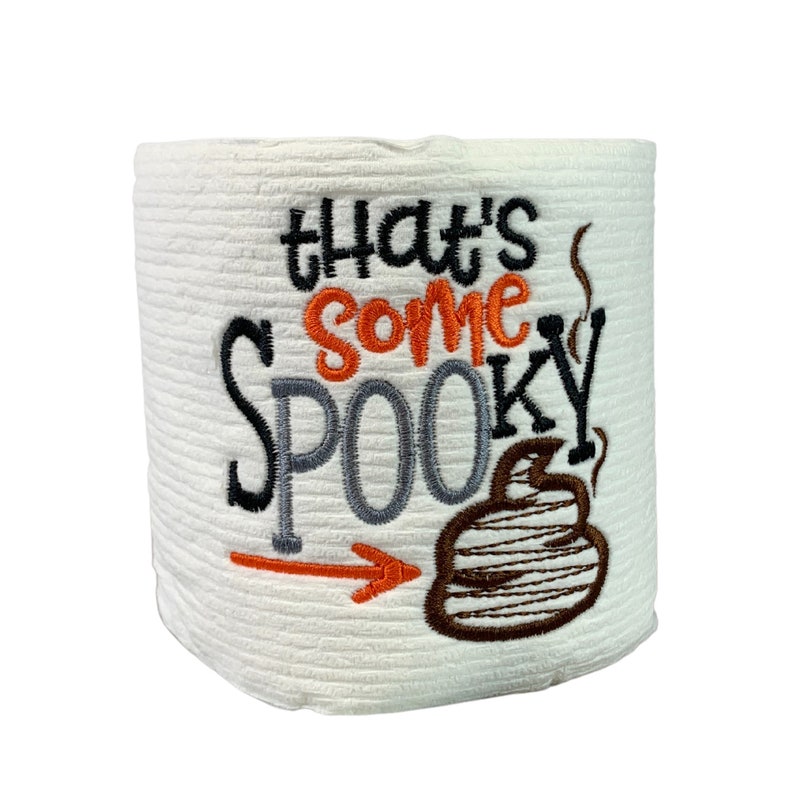 Embroidered Spooky Poo Halloween Toilet Paper Halloween Party - Etsy