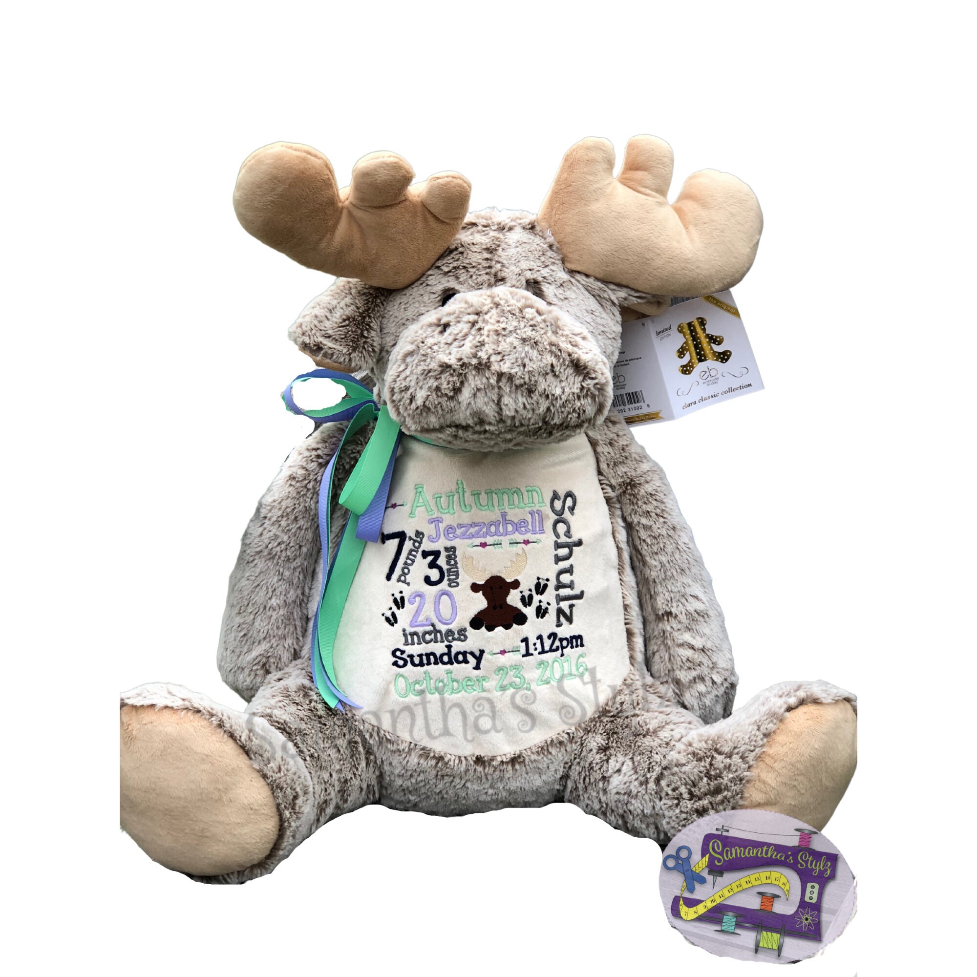 Jumbo Personalized Moose Soft Toy Moose Teddy Moose Soft | Etsy Canada