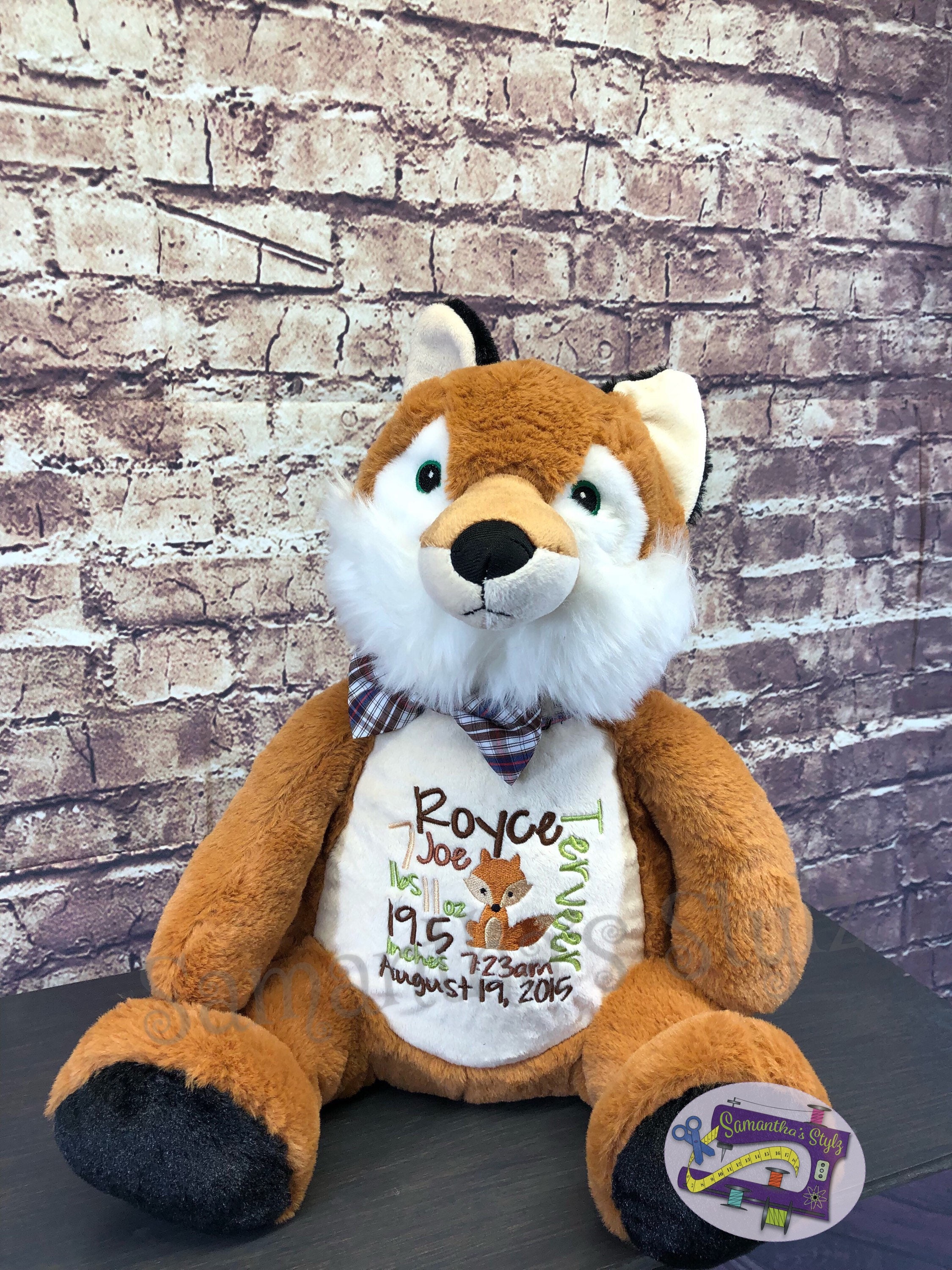 Personalized stuffed Fox Personalized fox fox toy soft | Etsy