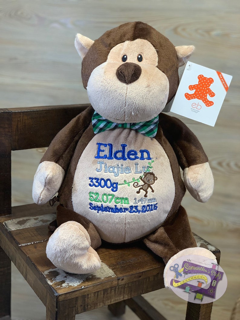 Monkey gift personalized monkey Toy monkey large monkey | Etsy