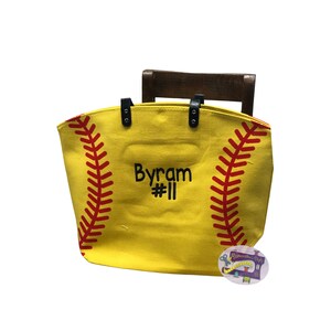Softball Bag, Custom Sport Tote, Personalized Sports Tote Bag, Extra ...