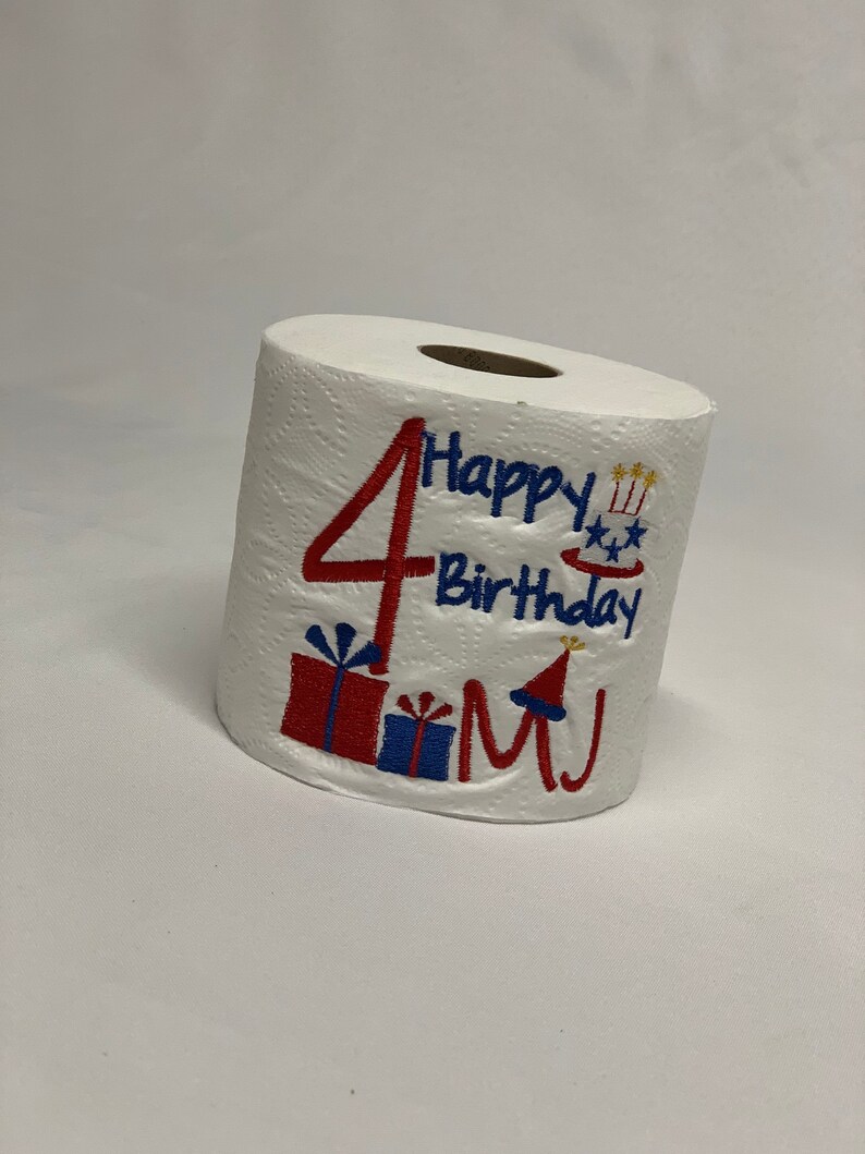 Custom Embroidered Toilet Paper Custom Gag Gift personalized | Etsy