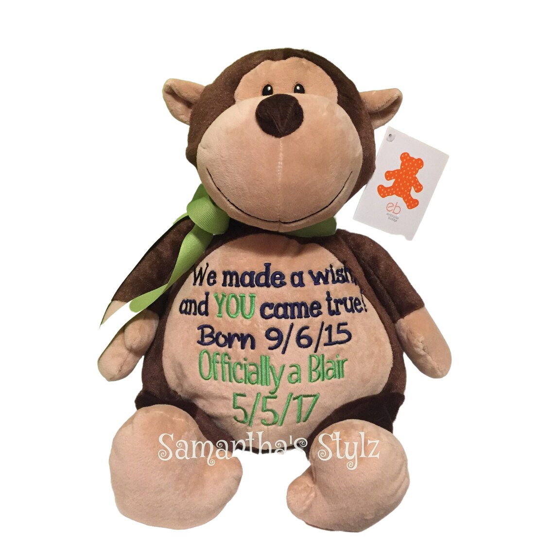 Monkey Gift Personalized Monkey Toy Monkey Large Monkey - Etsy