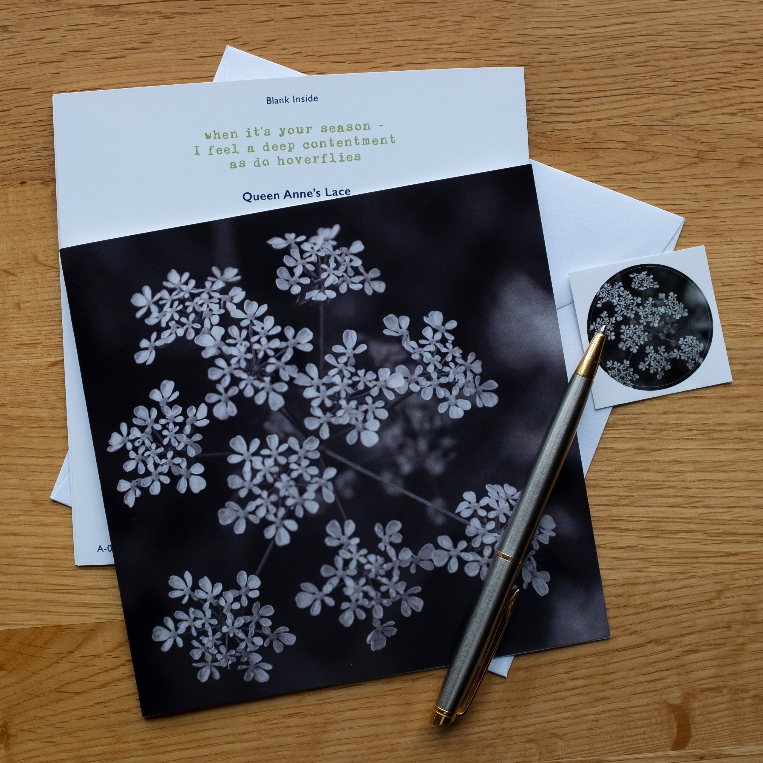 Paper Blank Inside Greeting Card Botanical Card Wildflower Card ...