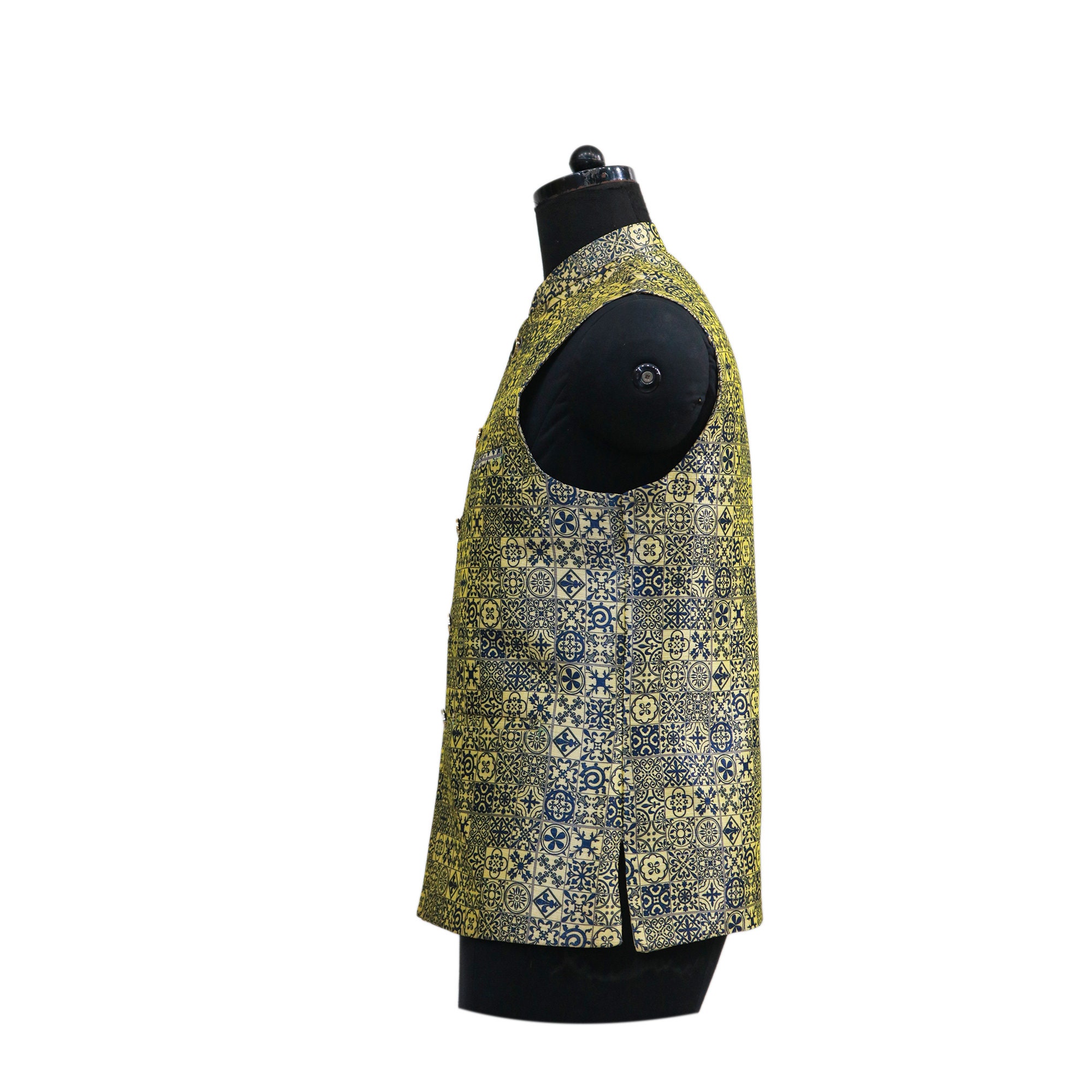 Handmade Vintage Print Nehru Jacket: Indian Ethnic Party Wear - Etsy
