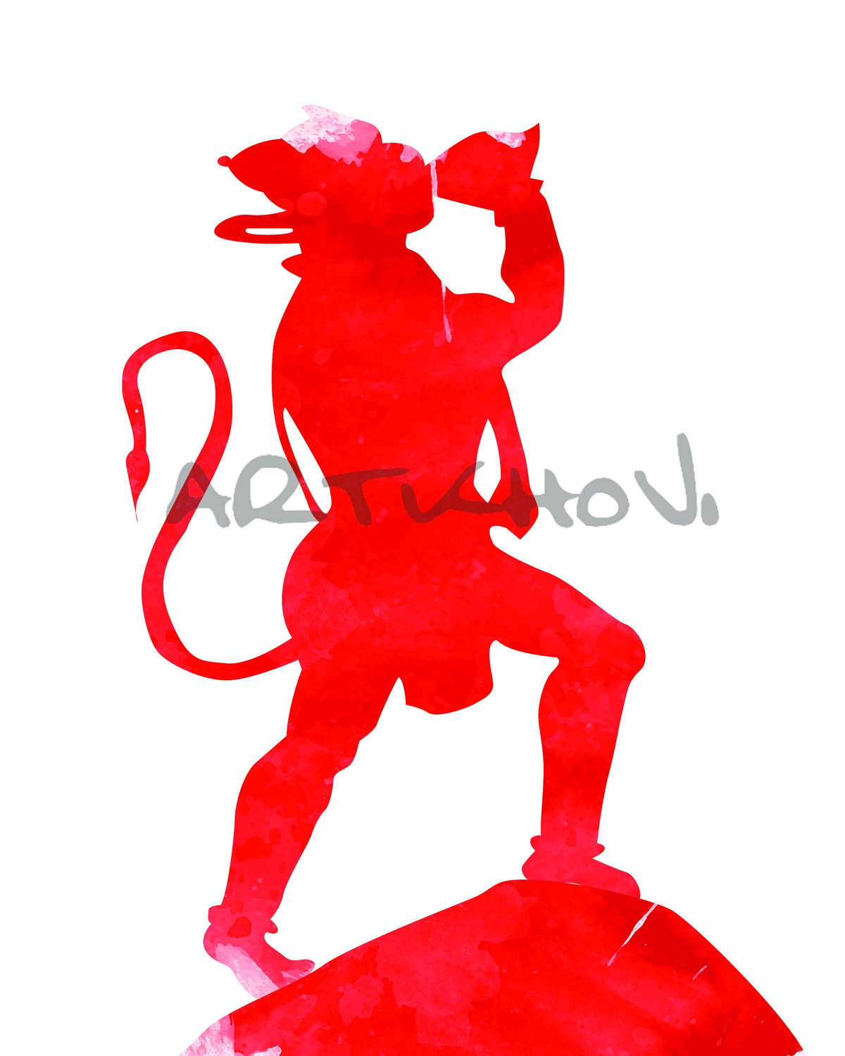 Hanuman Art// Baba Hanuman Print// Hanuman Digital Print// Hanuman God ...
