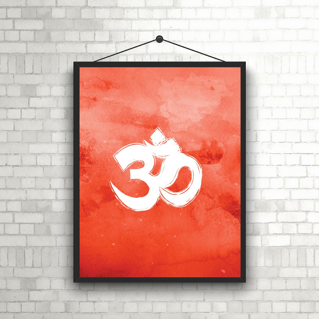 Om Digital Art// Om Watercolor Wall Art// Om Wall Art// Printable Om ...