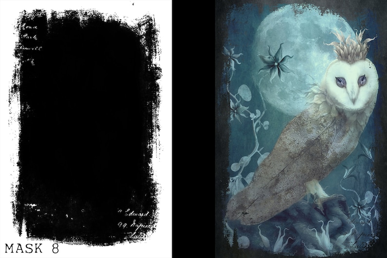 Distressed and Grungy Clipping Masks. 8 Transparent Clipping Masks for ...