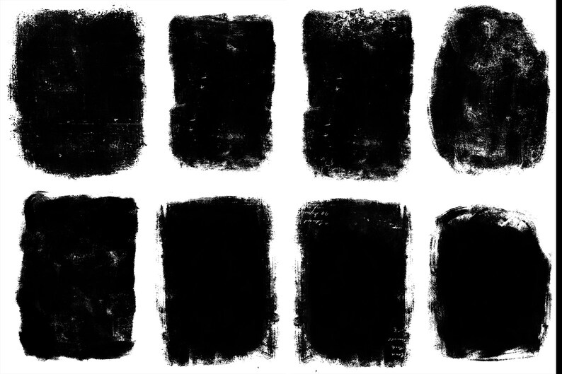 Distressed and Grungy Clipping Masks. 8 Transparent Clipping Masks for ...
