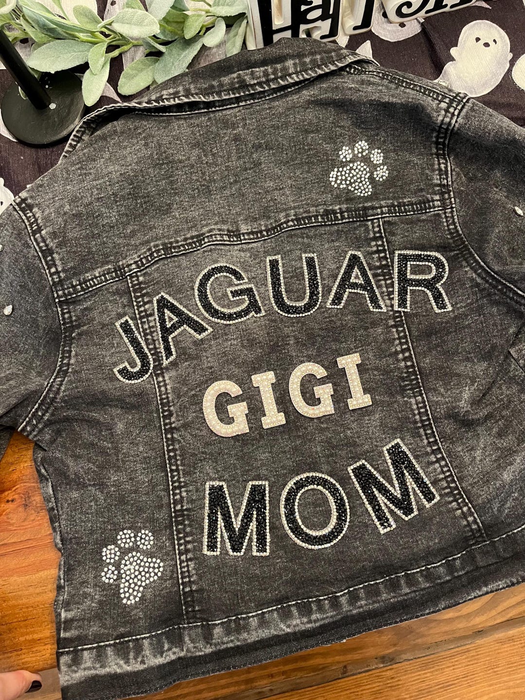 Team Mom Jean Jacket, Cheer Mom Jacket, Personalized Jackets, Womens ...