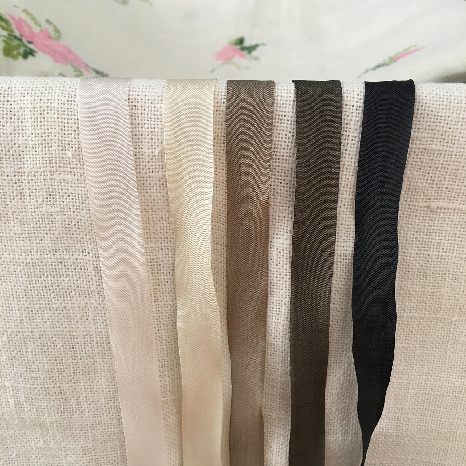 5 Yds - 1/2" Rayon Seam Binding Ribbon Grey White / Farmhouse DIY ...