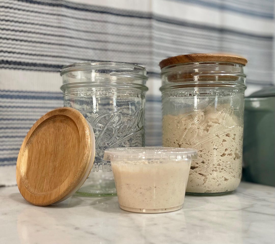 Gluten Free Sourdough Starter Kit: Liquid Starter, Pint Ball Jar ...