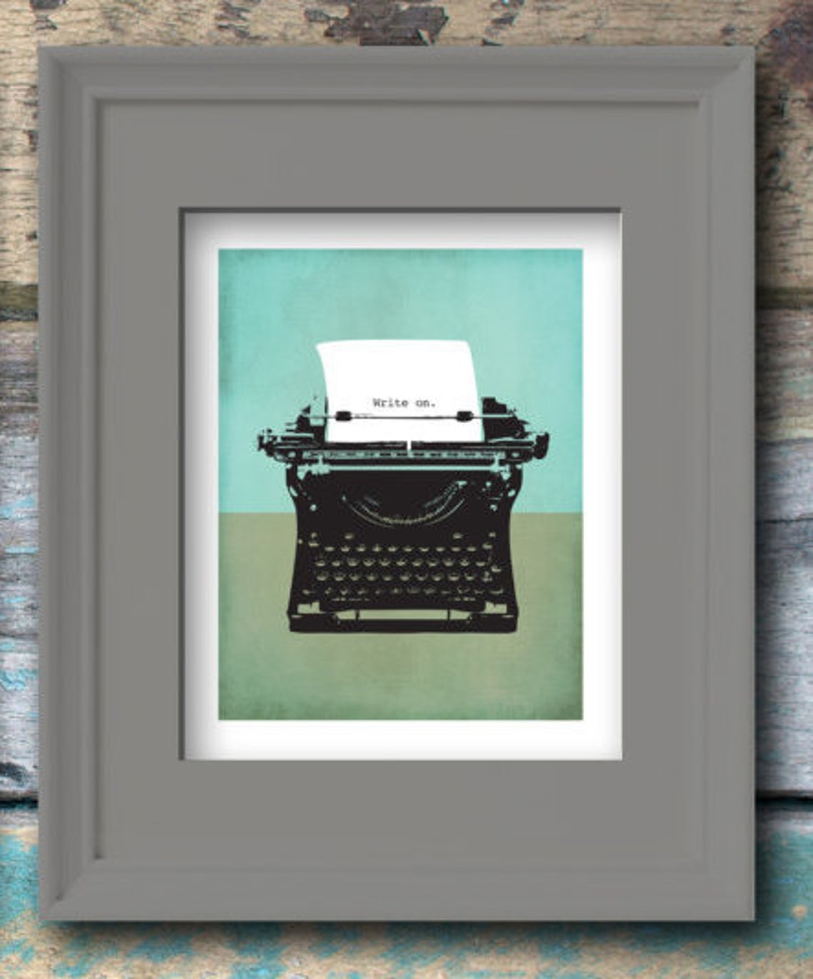 Book Lover Gift, Typewriter Poster, Vintage Typewriter, Write on ...