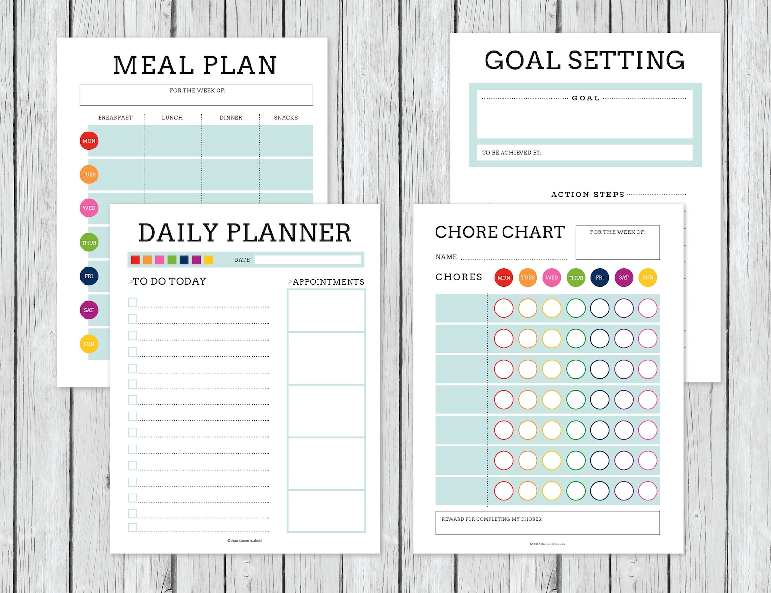 Meal Planner, Chore Chart, Goal Setting, Bullet Journal, Calendar ...