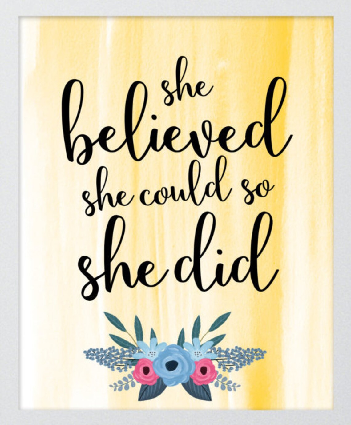 She Believed She Could so She Did Art Print, Teen Girl Decor ...