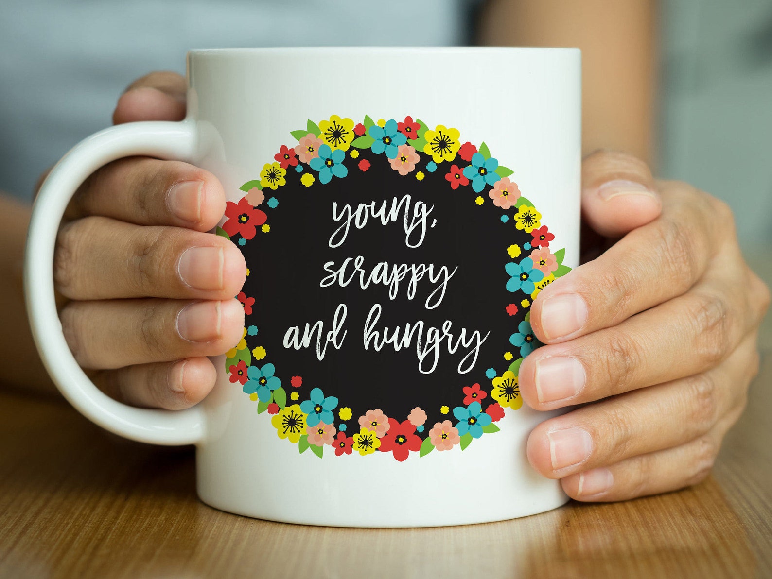 Hamilton Gift, Young Scrappy Hungry Coffee Mug, Statement Mug, Hamilton ...