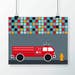 Wall Decor Digital Art Print Firetruck Theme Nursery Art - Etsy