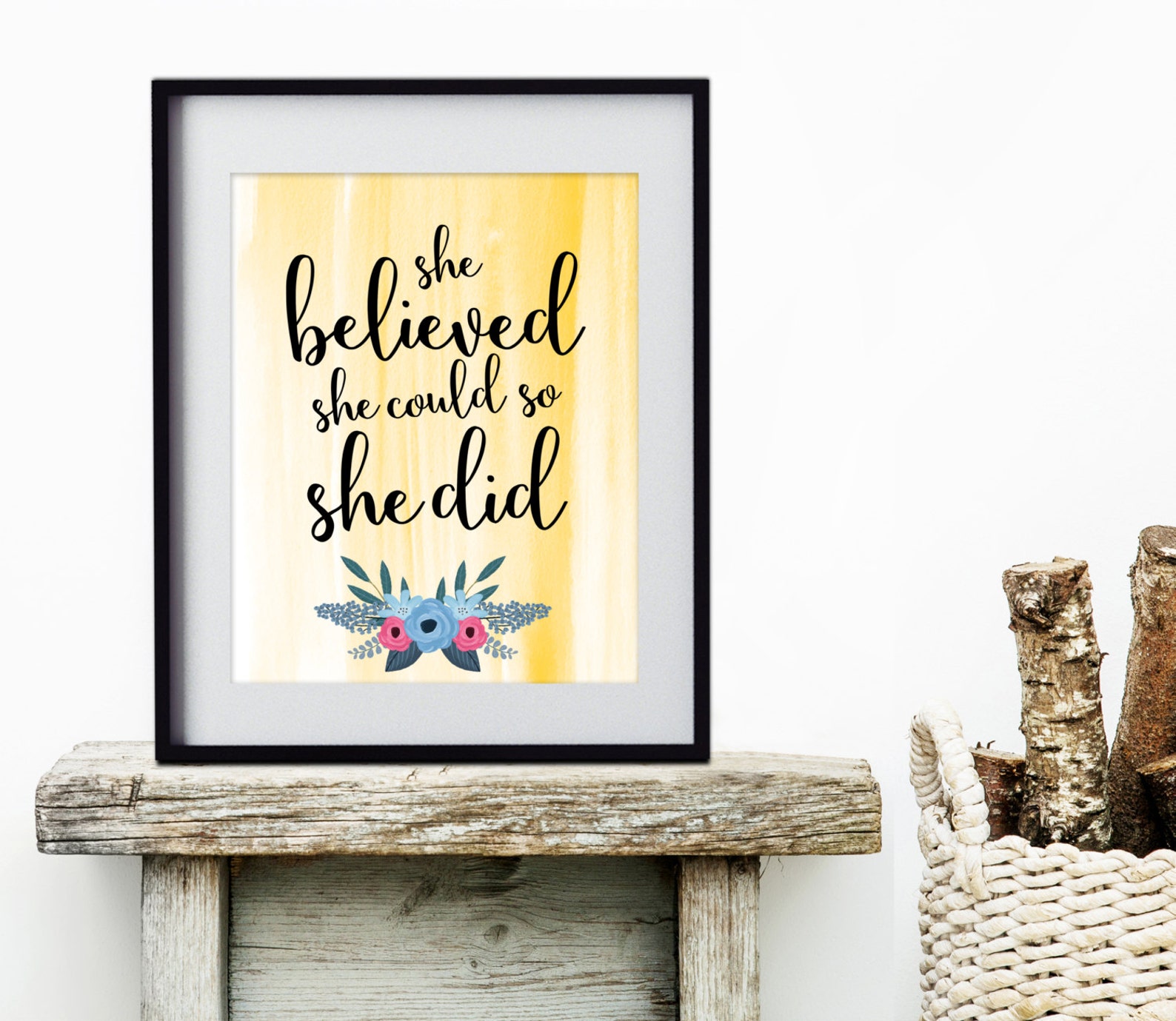 She Believed She Could so She Did Art Print, Teen Girl Decor ...