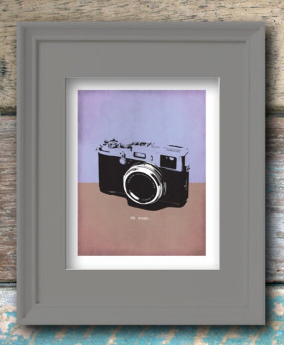 Vintage Camera Oh Snap Instant Download Digital Art Print for | Etsy