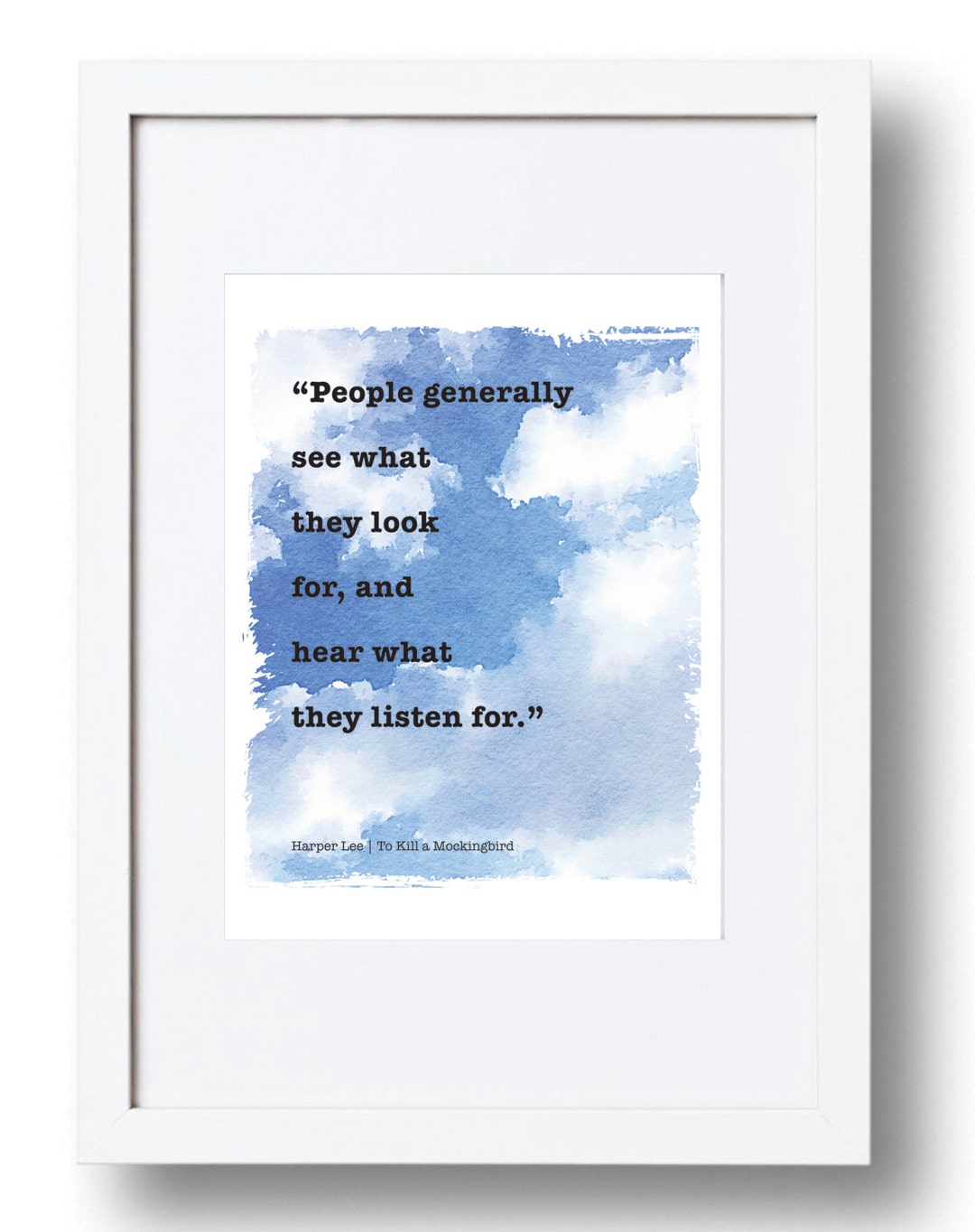 To Kill a Mockingbird Harper Lee Inspiring Quotes Book Lover - Etsy