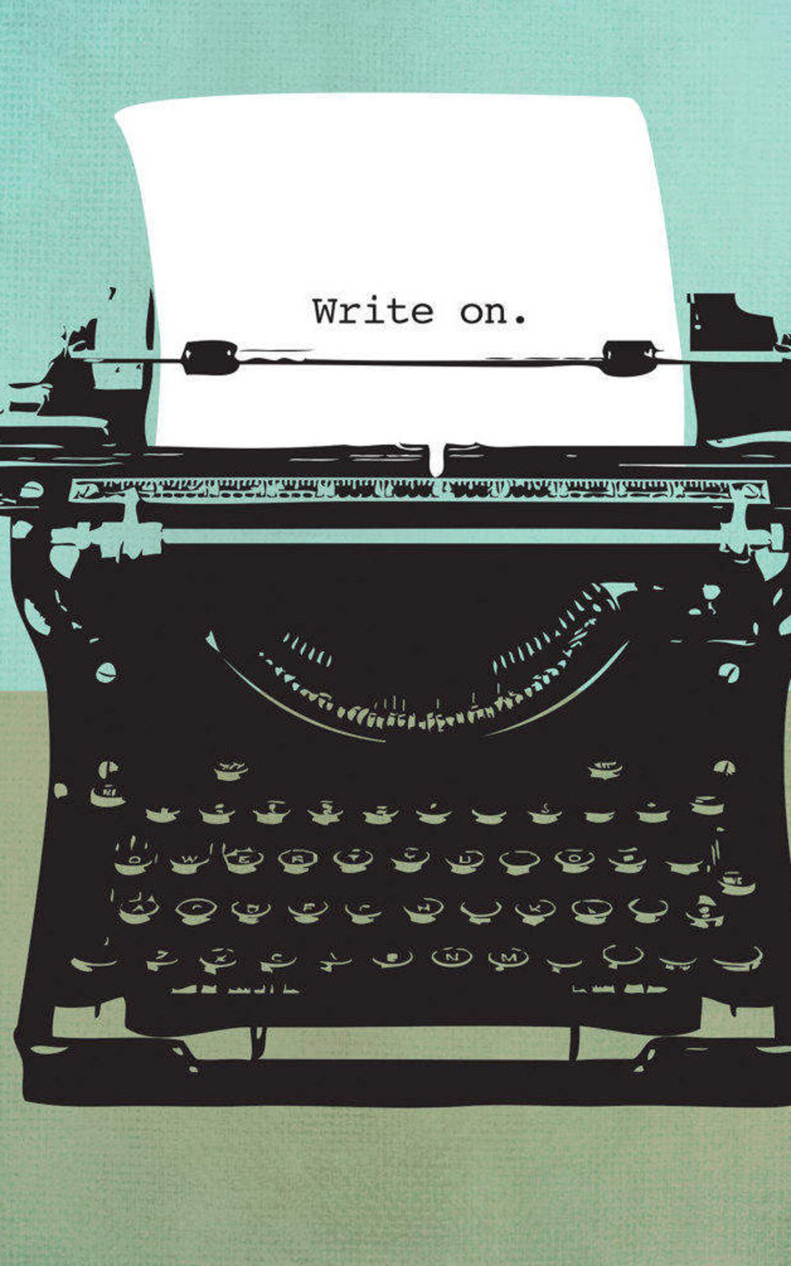 Book Lover Gift, Typewriter Poster, Vintage Typewriter, Write on ...