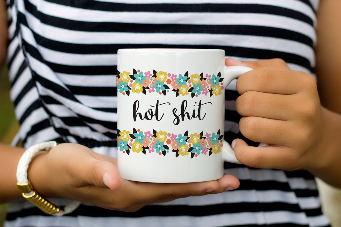 Funny Coffee Mug Hot Sht Coffee Mug Funny Mom Mug Curse - Etsy