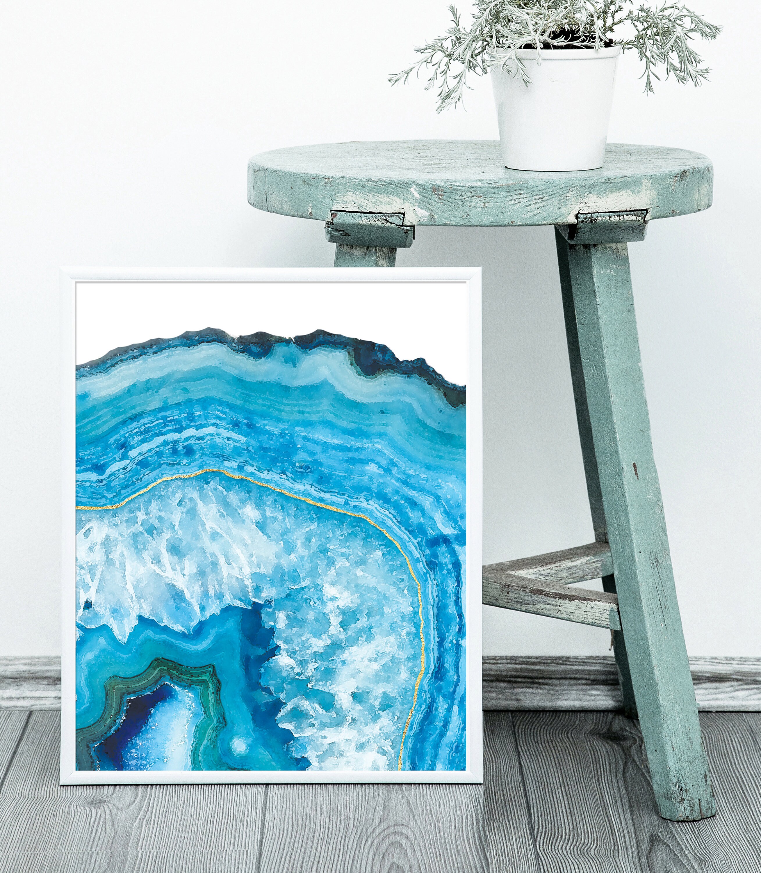 Geode Art Print, Printable, Agate Print, Gift for Her, Geode Art Print ...