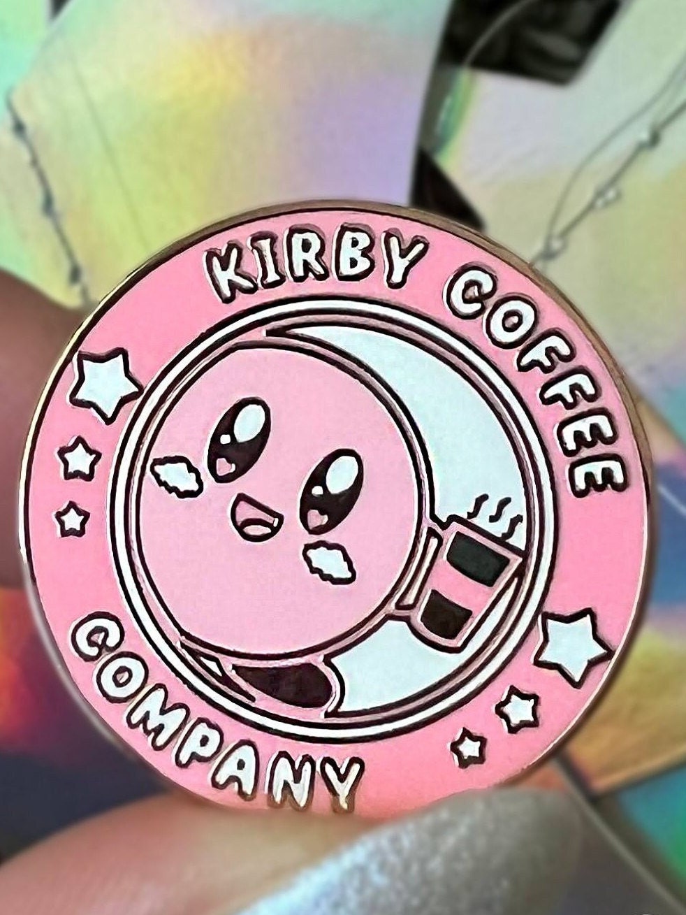 Kirby Coffee Company Enamel Pin - Rose Gold | 1" Size, Rose Gold, Kirby ...