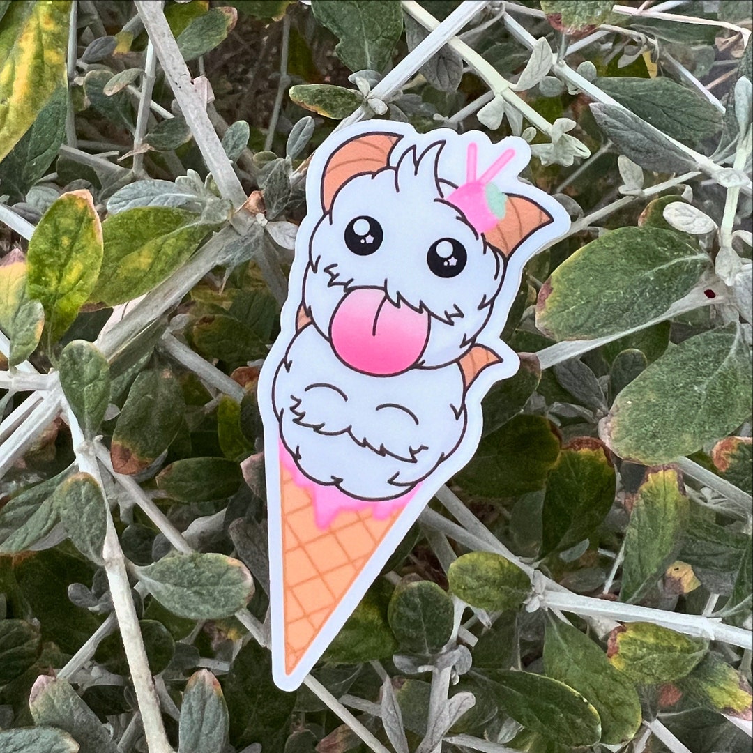 League of Legends Poro Ice Cream Sticker | Vinyl, Waterproof, Matte ...