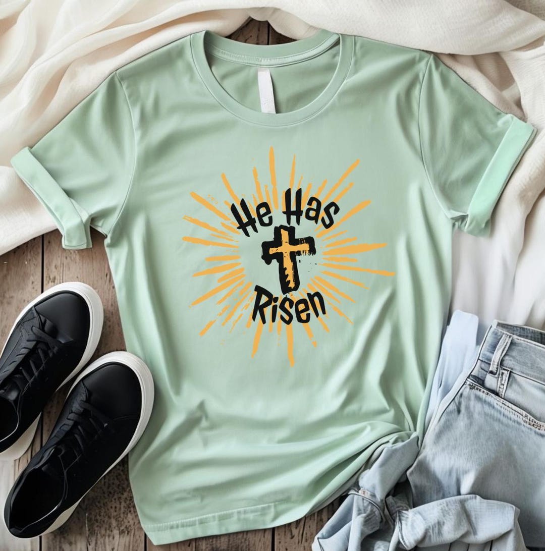 He is Risen Shirt, Jesus Easter Shirt, Christian Easter Shirt ...