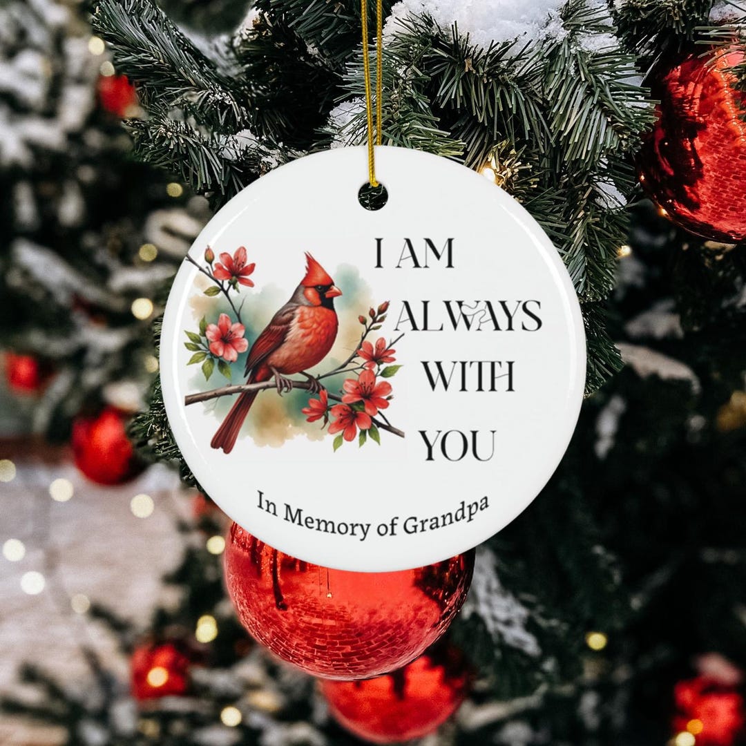 Cardinal Ornament, Memorial Gift, Cardinal Christmas Ceramic Ornament ...
