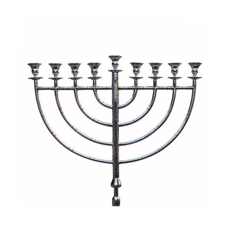 Menorah 9 Branch Extra Large Menorah Natural Finish Chanukkah Height ...