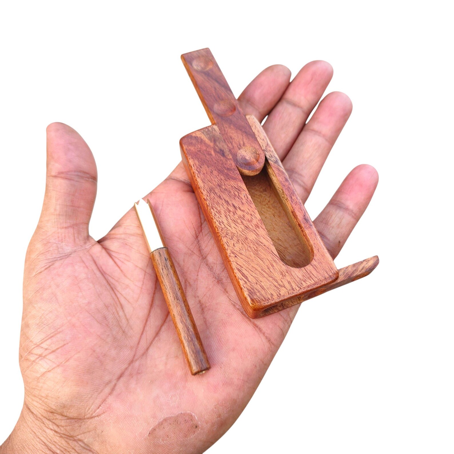 Wooden Dugout Set, Black Wood Pack, Handcrafted Smoking Kit Slider Lid ...