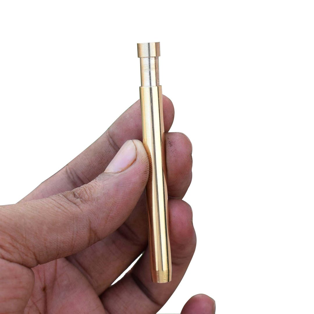 Self Clean Brass One Hitter Bat Pipe Polished Suitable for 4 Inch ...