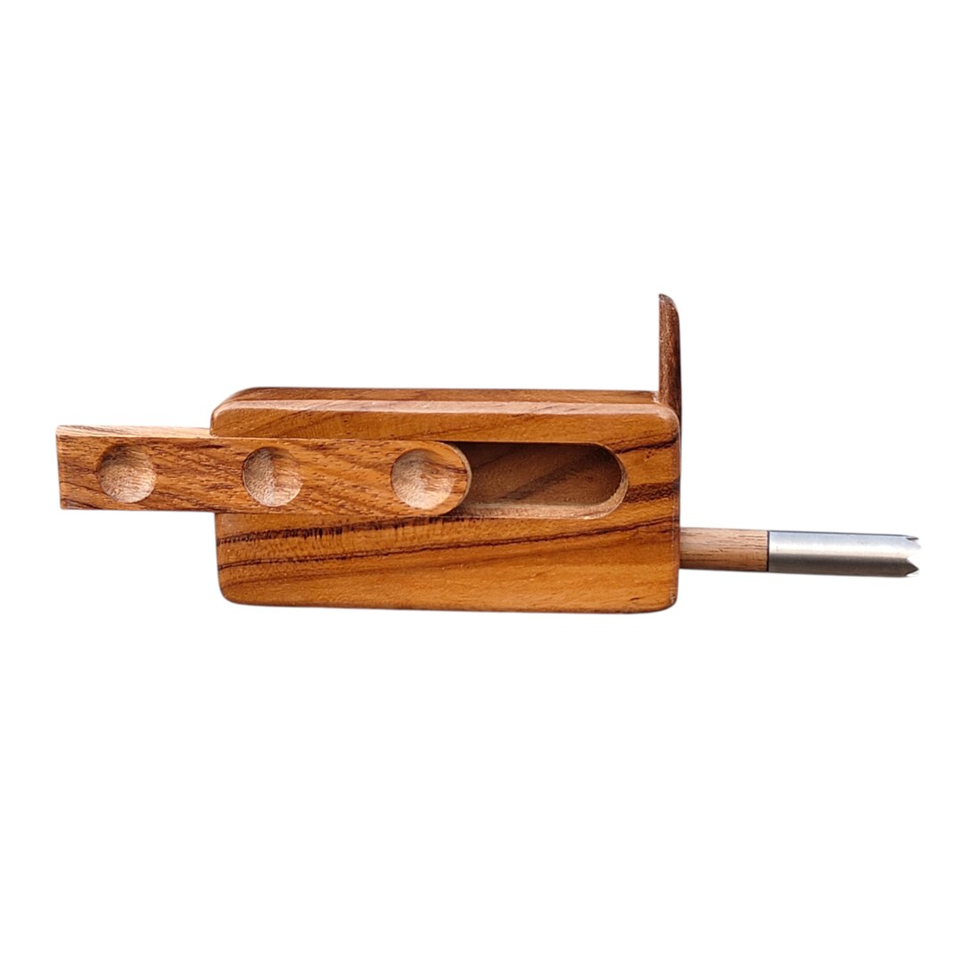 Titanium Bat Grinder Tip Teak Wood One Hitter Dugout Set Free Shipping ...
