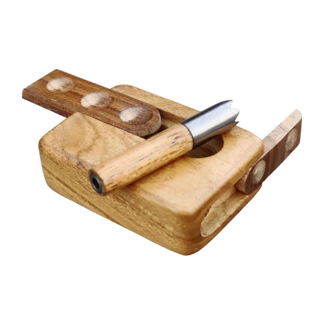 Mini Teak Wood Dugout Set: Spiked Titanium Bat, Natural Finish - Etsy
